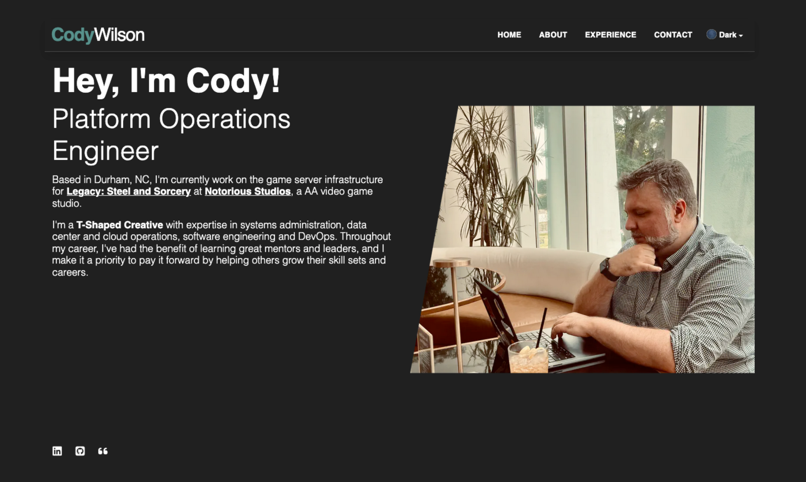 Cody Wilson - Platform Operations, DevOps and Cloud Engineer based in Durham, NC